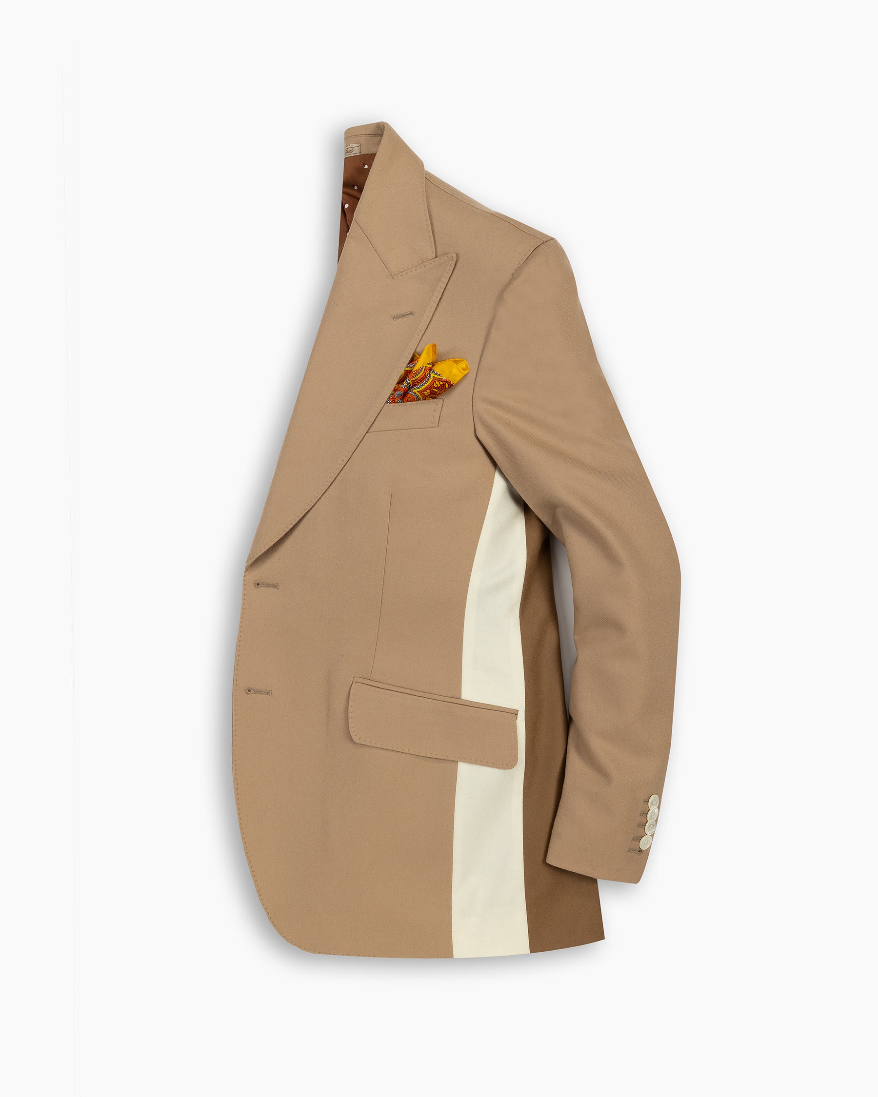 Sand Triple Contrast Wool & Cashmere Blazer – Diverso