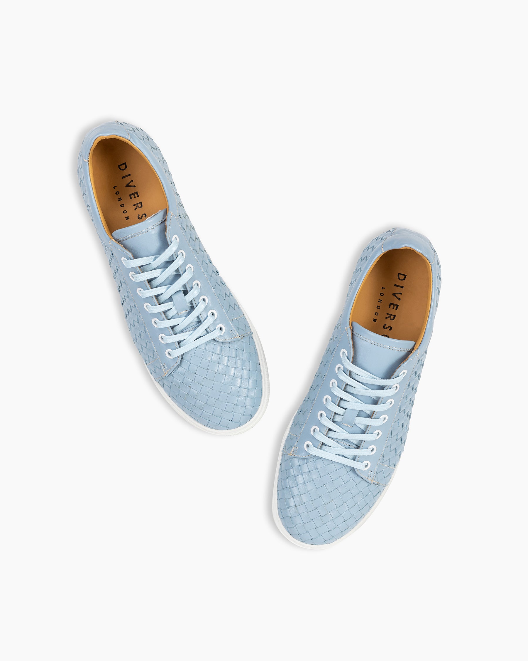 Dusty Blue Hand Woven Sneakers – Diverso