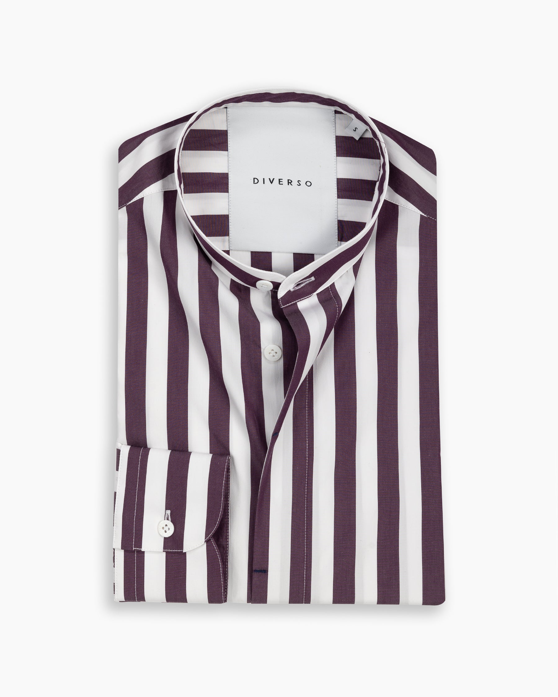 Burgundy Stripe Lock-Stitch Guru Shirt – Diverso
